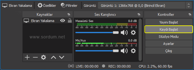 OBS ile ekran video kaydı nasıl yapılır OBS ile ekran video kaydı nasıl yapılır